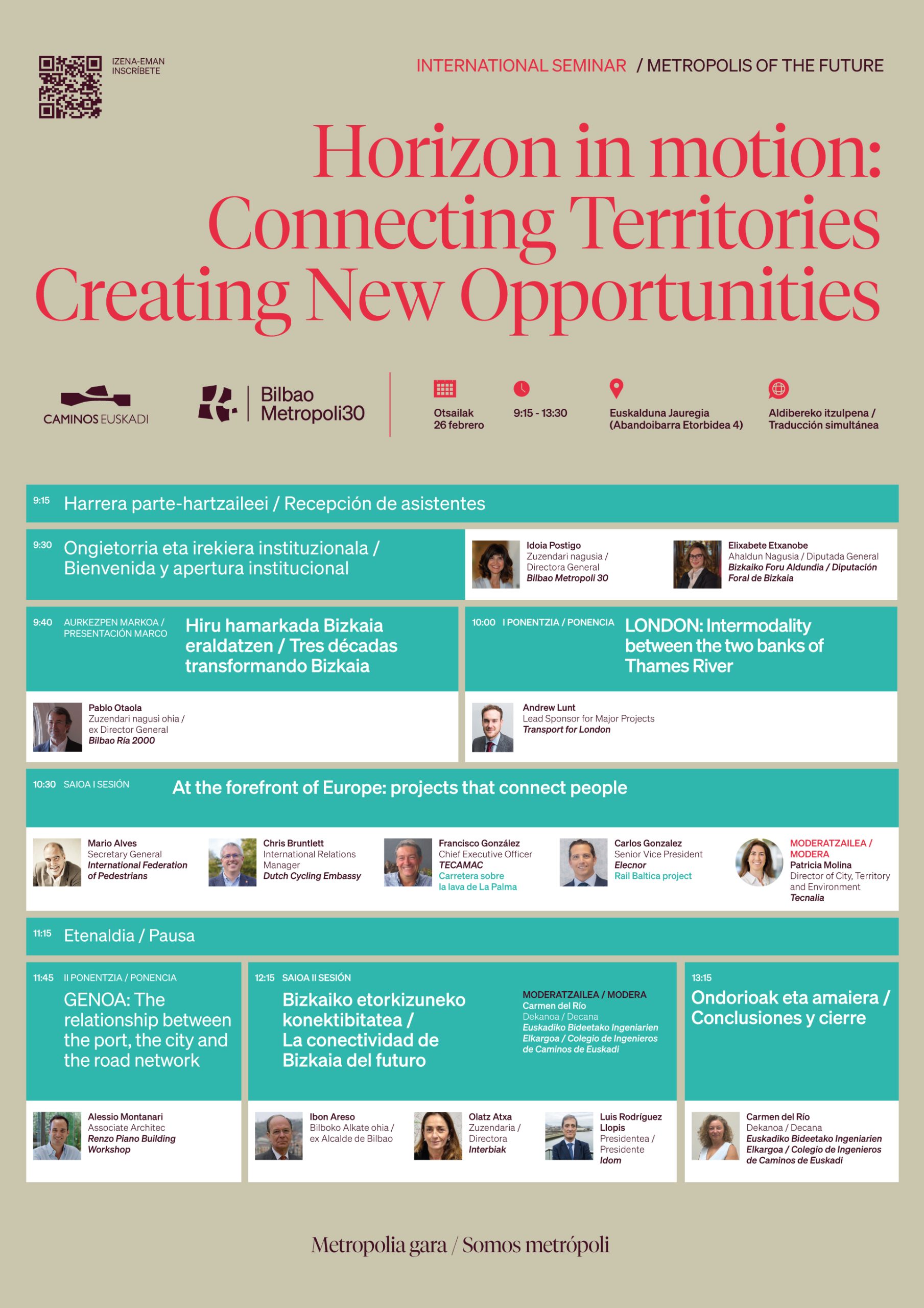International Seminar “Metropolis of the future” - Bilbao Metropoli 30